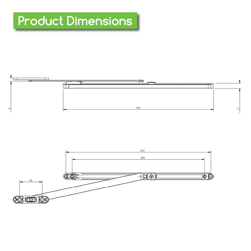 Genius UPVC Door Restrictor Stay 335mm for uPVC, Aluminium, French, Pa ...